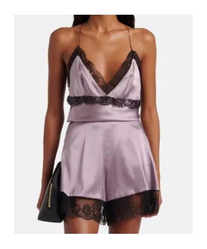 Nina Ricci Lace-trimmed Silk-blend Satin Camisole