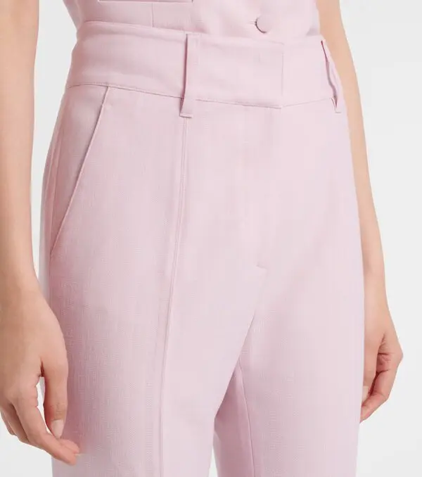 Gabriela Hearst Flared Trousers With Belt Loops
