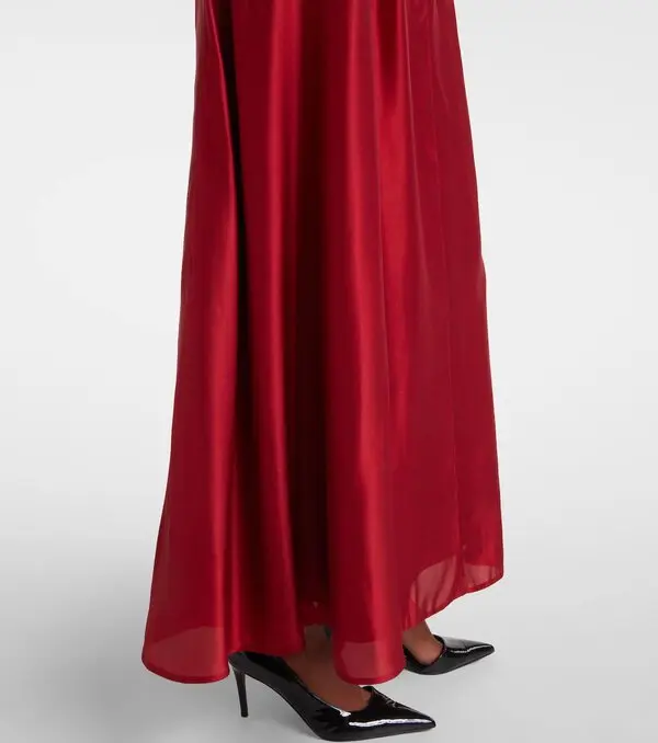 Khaite Syd Satin Maxi Dress