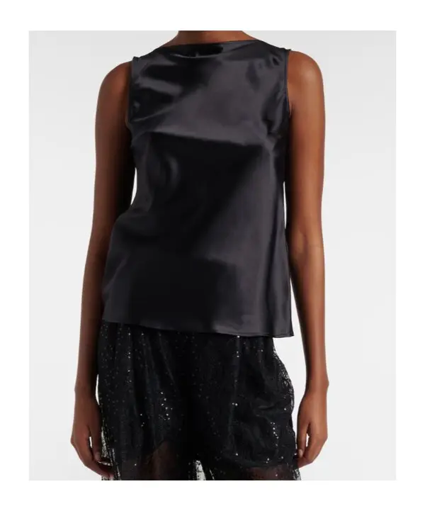 Nina Ricci Silk-blend Satin Top