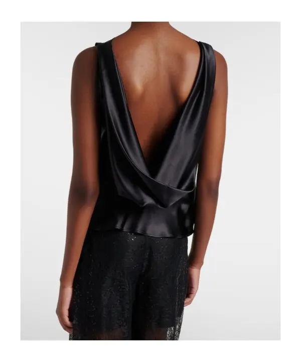 Nina Ricci Silk-blend Satin Top