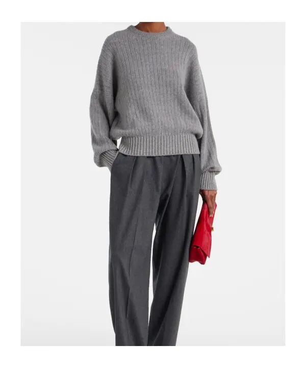 Khaite Lennox Ribbed-knit Cashmere Sweater