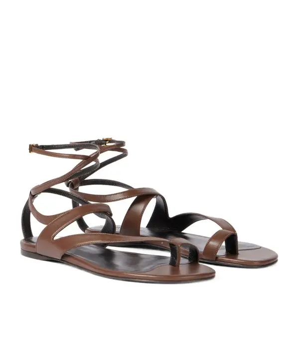 Khaite Aimee Leather Sandals