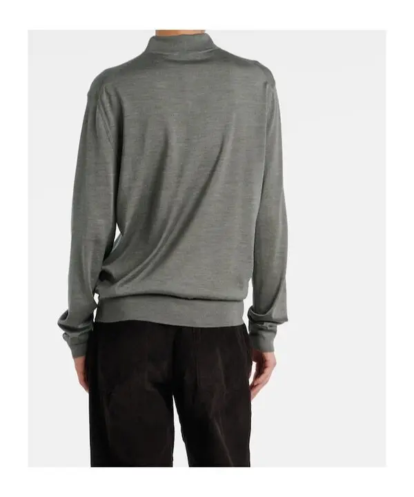 THE ROW Lilienne Silk Polo Sweater