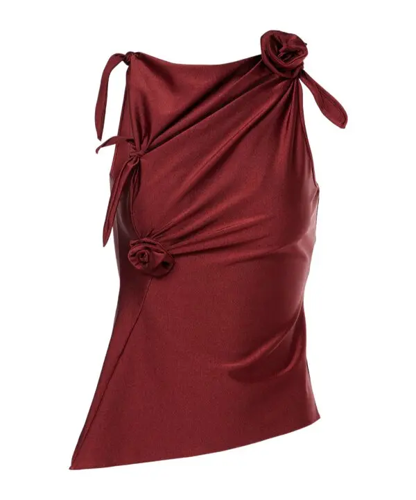 Coperni Flower Asymmetric Strap Dress