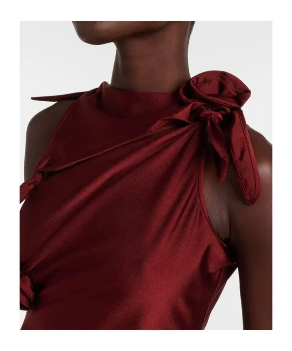 Coperni Flower Asymmetric Strap Dress