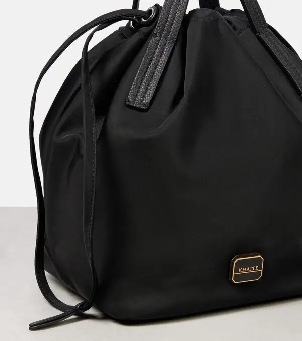 Khaite Rory Medium Leather-trimmed Bucket Bag