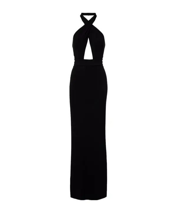 NILI LOTAN Lita Halter Neck Dress - Black