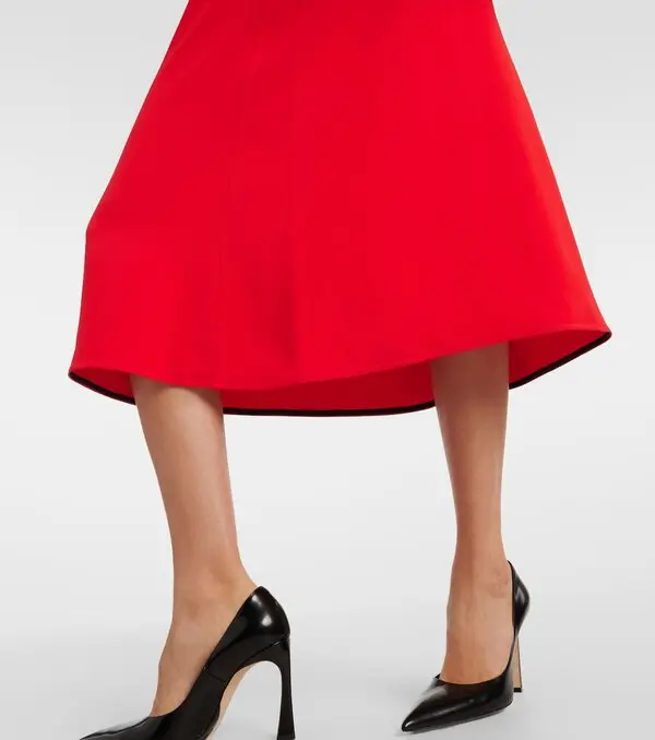 Victoria Beckham Dolman Midi Dress - Red