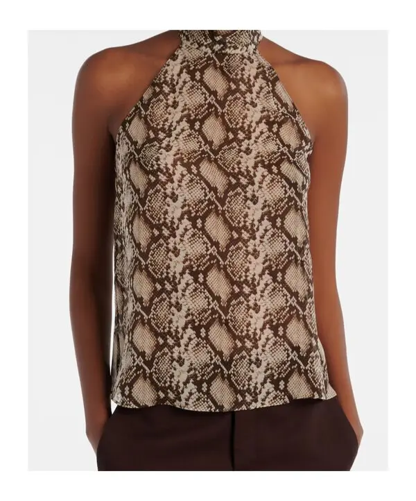 NILI LOTAN Sleeveless Snake Print Kaftan