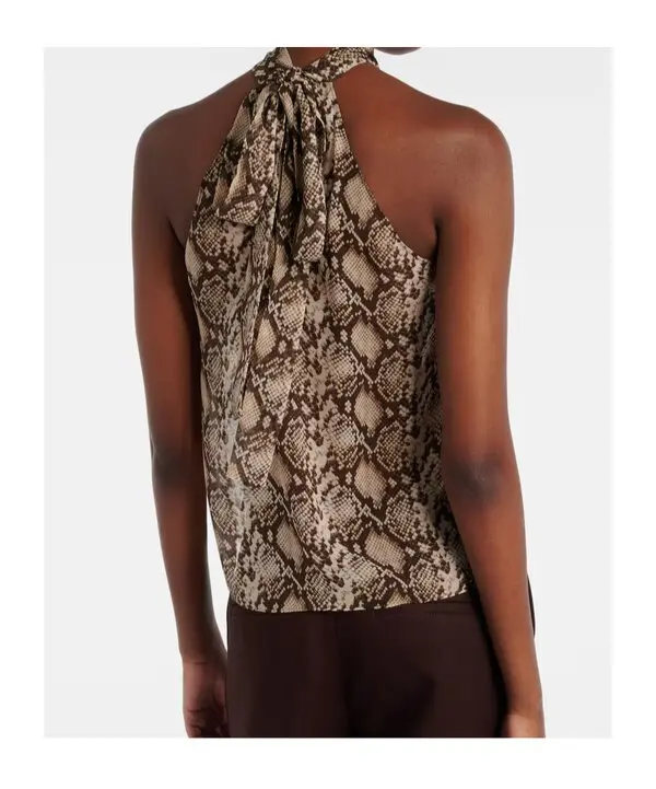 NILI LOTAN Sleeveless Snake Print Kaftan