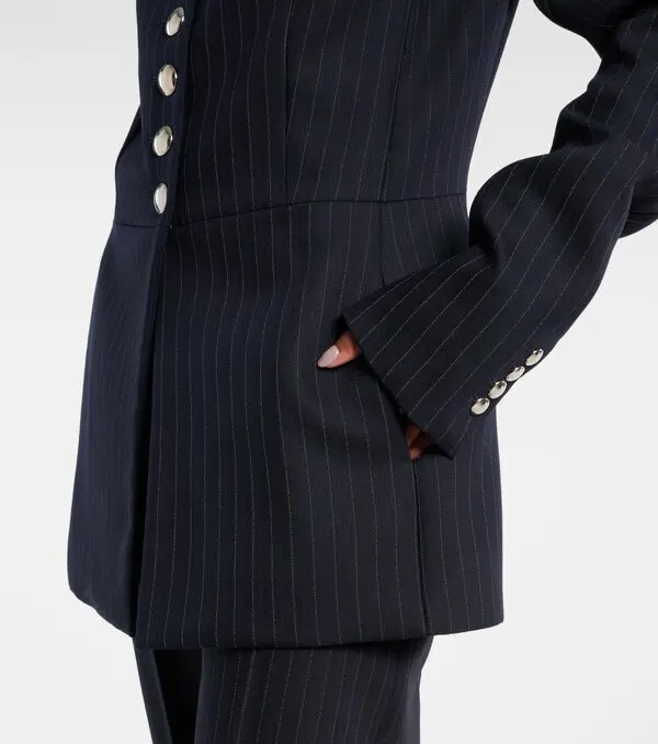 Khaite Samuel Chalk Stripe Wool-blend Jacket
