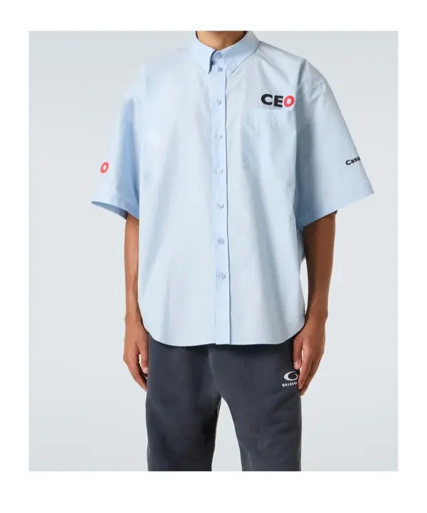 Balenciaga Oversized Cotton Poplin Shirt