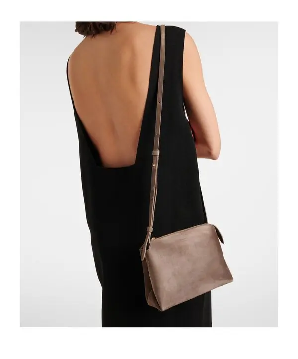 Khaite Lina Suede Crossbody Bag