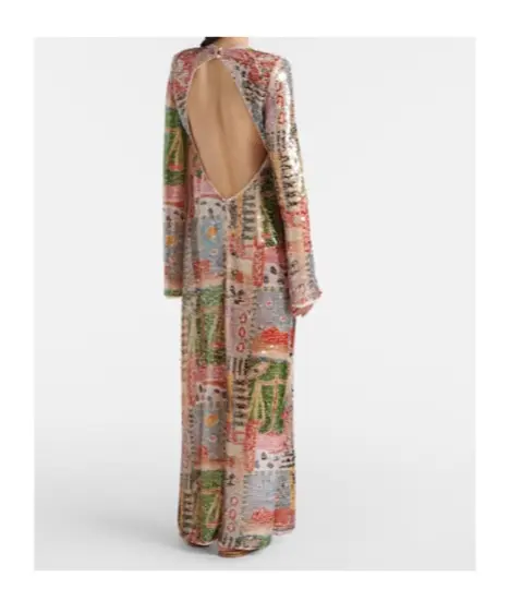 ALEMAIS X Laurence Leenaert Lumira Sequined Gown - Nude