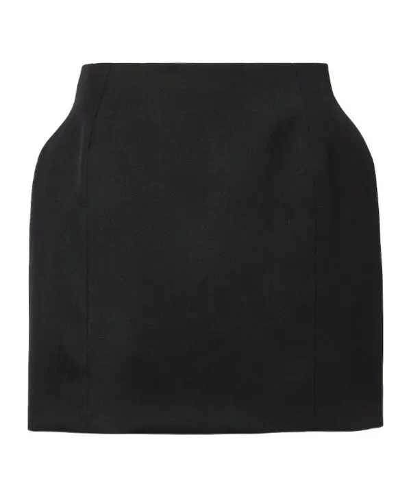 Balenciaga Wool Gabardine Miniskirt - Black