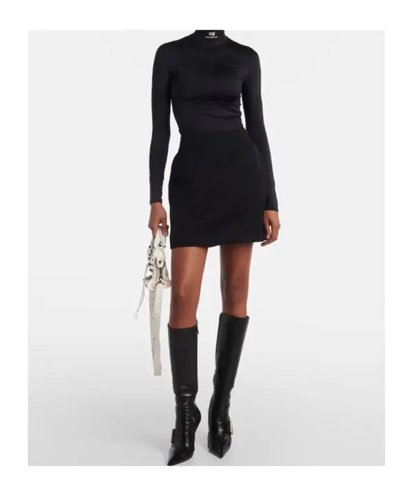 Balenciaga Wool Gabardine Miniskirt