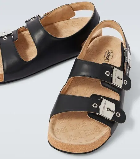 Balenciaga X Scholl Leather Sandals