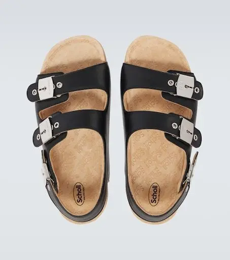 Balenciaga X Scholl Leather Sandals