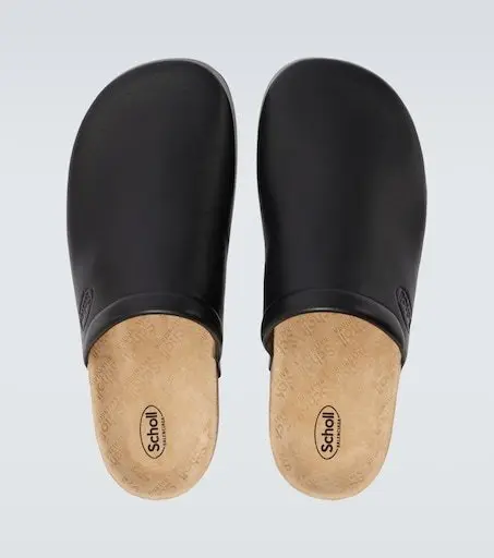 Balenciaga X Scholl Leather Mules