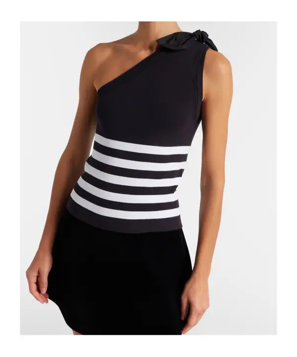 PATOU Striped One-shoulder Vest