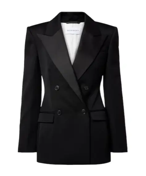 Givenchy Double-breasted Satin-trimmed Wool Blazer