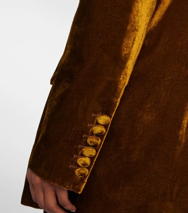 Nina Ricci Double-breasted Velvet Blazer