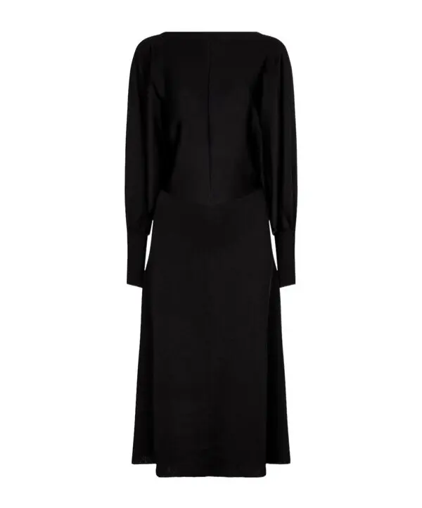 Victoria Beckham Stretch Knit Midi Dress - Black