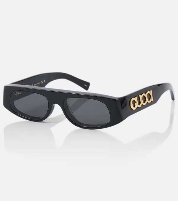 Gucci Logo Rectangular Sunglasses