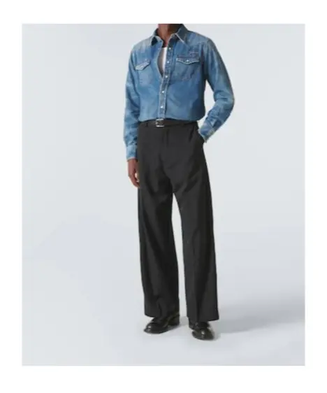 Givenchy Logo Embroidered Denim Shirt