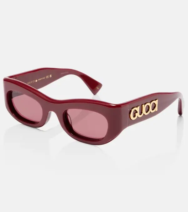 Gucci Logo Rectangular Sunglasses
