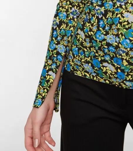 Victoria Beckham Floral Mockneck Top