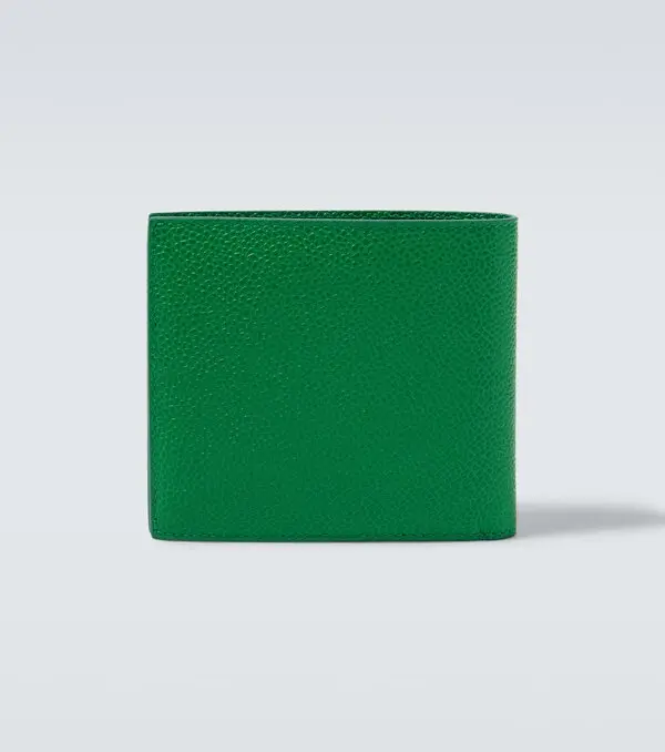 Thom Browne Rwb Stripe Leather Bifold Wallet