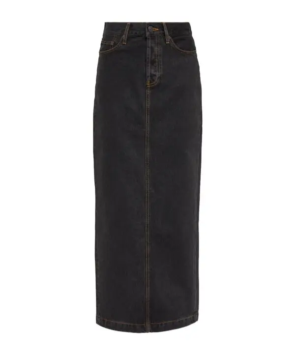 Wardrobe.NYC High-waisted Denim Skirt - Black
