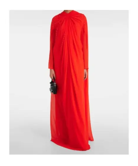 Givenchy Caped Embellished Silk Gown