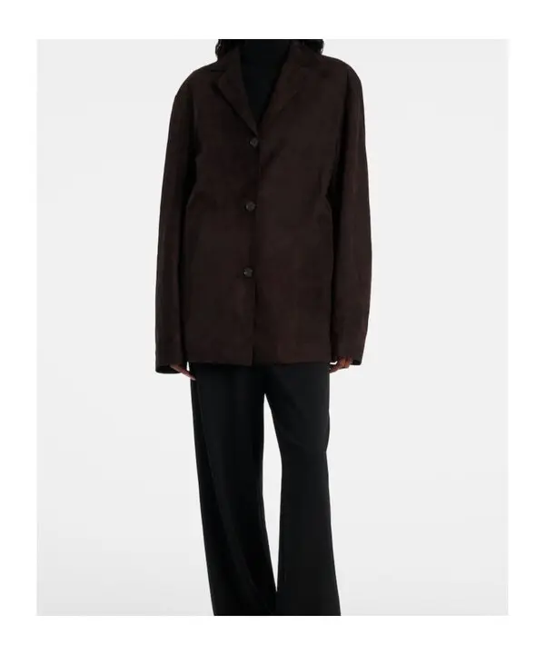 THE ROW Fabian Suede Jacket - Brown