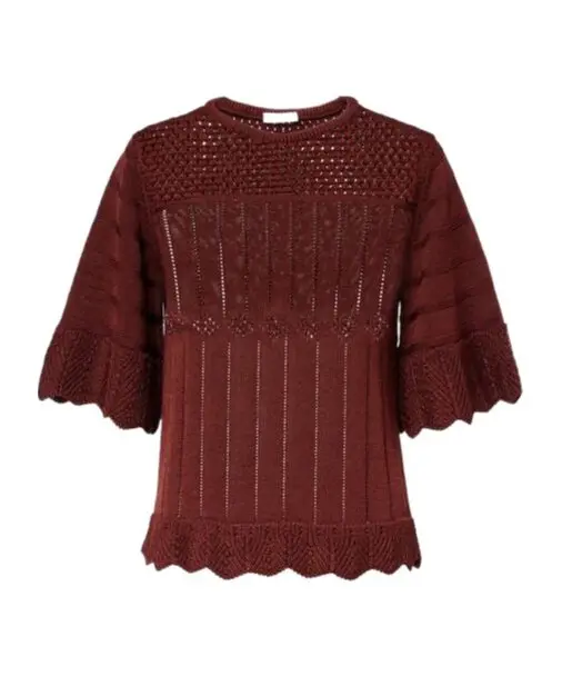 ERES Rêverie Open-knit Cotton-blend Top