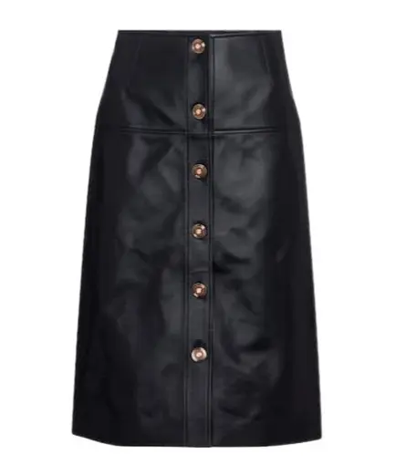 Gabriela Hearst Leather Midi Skirt