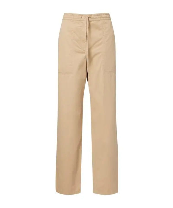 THE ROW Mende Wide-leg Cotton And Cashmere Pants - Nude