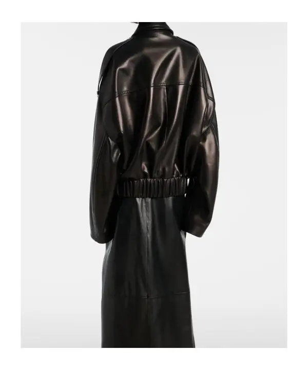 Khaite Owey Oversized Leather Jacket