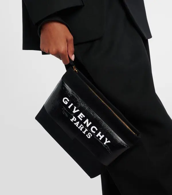 Givenchy Logo Zip Clutch