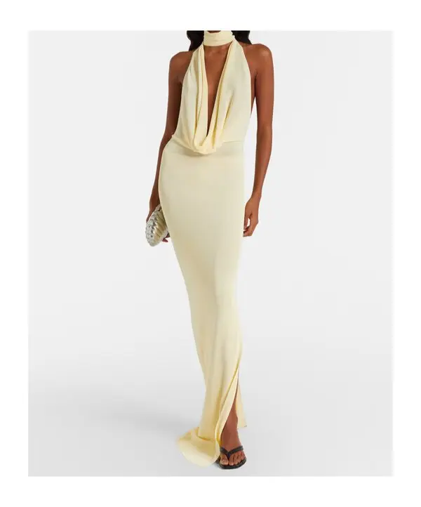 AYA MUSE Draped Jersey Gown