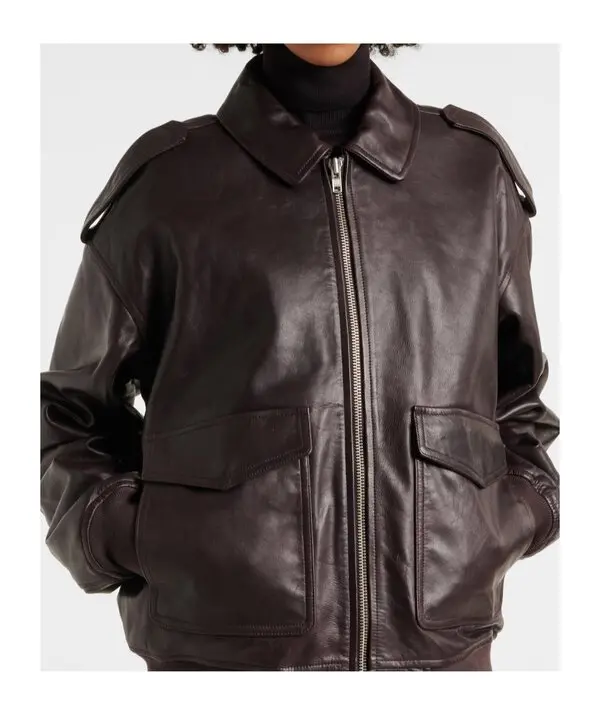 THE FRANKIE SHOP Viper Leather Jacket
