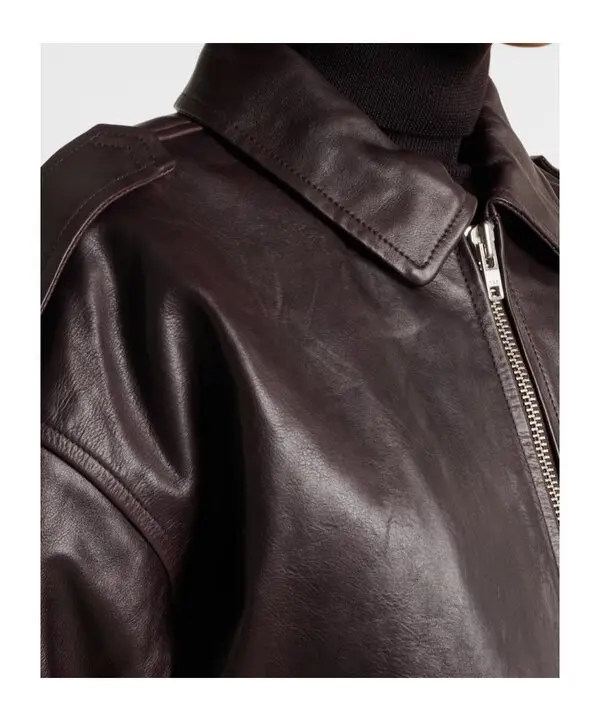 THE FRANKIE SHOP Viper Leather Jacket