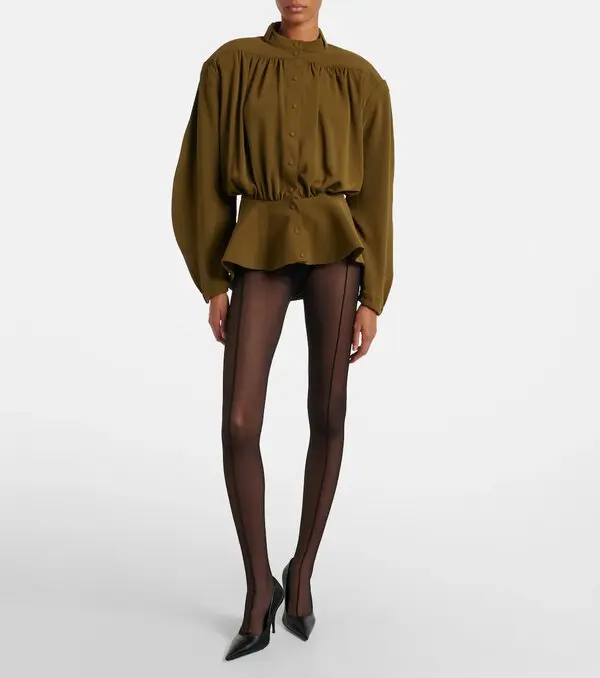MUGLER Crepe Chevron Shirt
