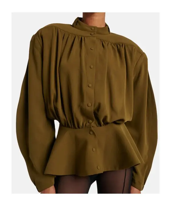 MUGLER Crepe Chevron Shirt