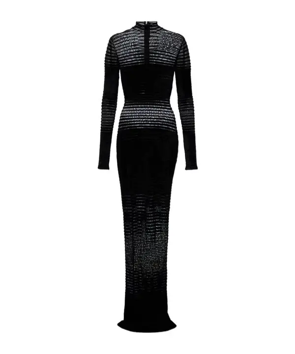 MUGLER Transparent Zipper Dress Skirt
