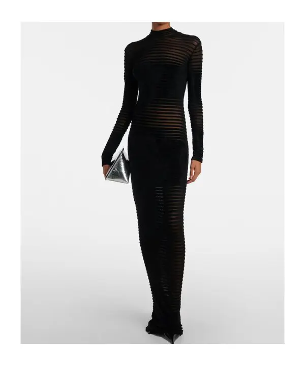MUGLER Transparent Zipper Dress Skirt
