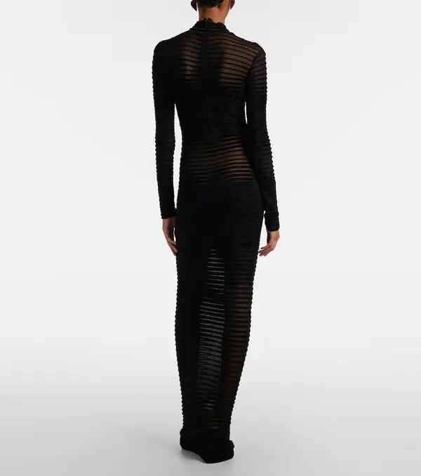 MUGLER Transparent Zipper Dress Skirt