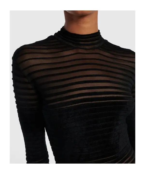 MUGLER Transparent Zipper Dress Skirt